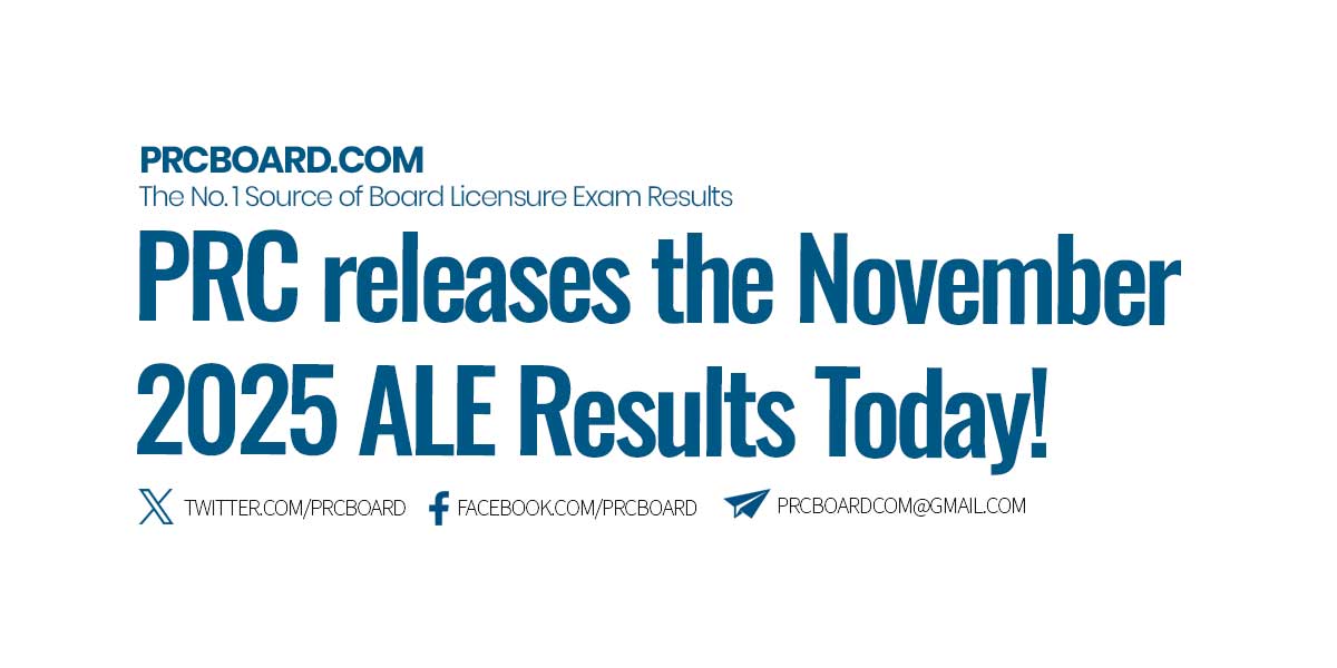 PRC releases the LEA November 2025 results today