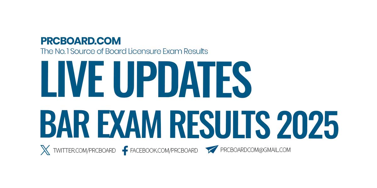 LIVE UPDATES: 2025 Bar Exam Results