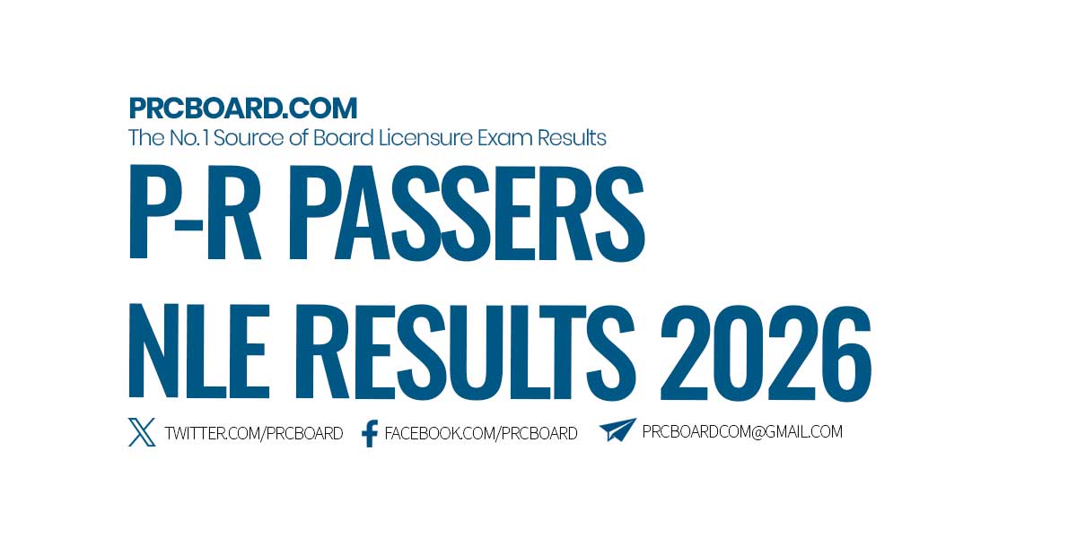 P-R Passers: February 2026 PNLE Nurse Licensure Exam Results