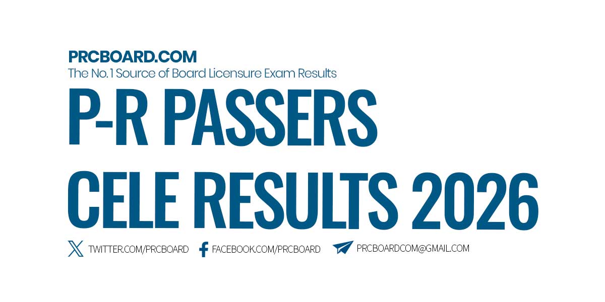 P-R Passers: Civil Engineer Licensure Exam CELE Results March 2026