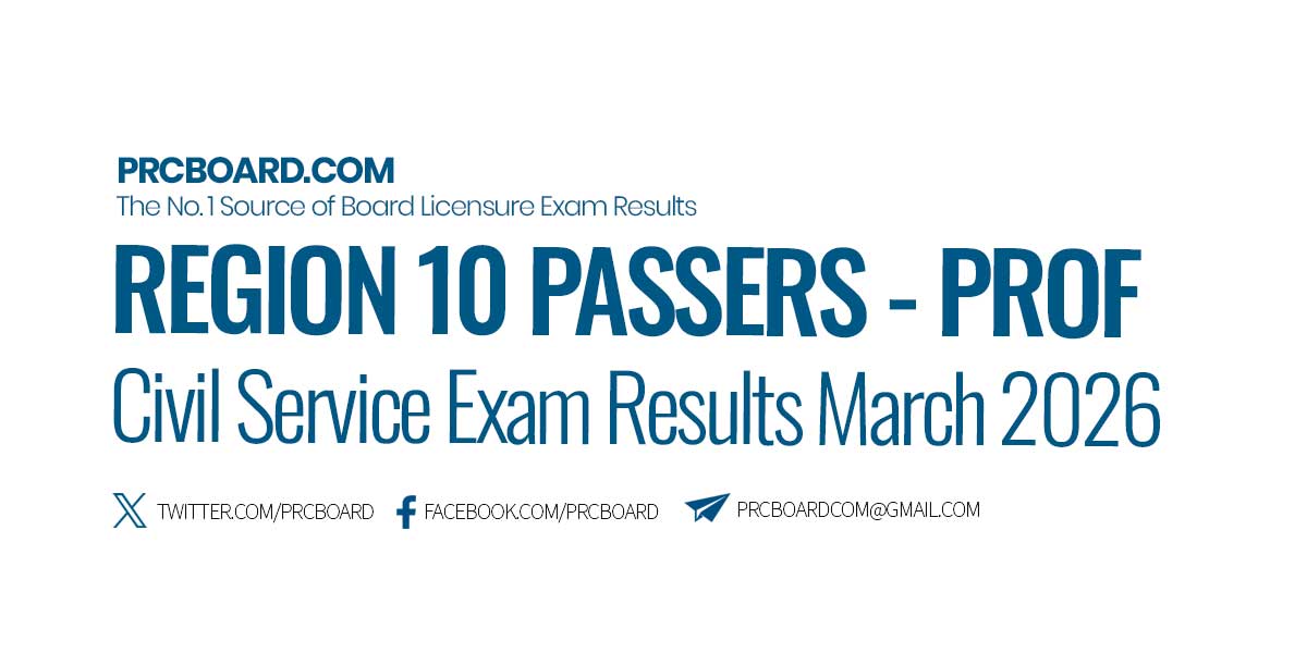 LIST: Region 10 Passers – March 2026 Civil Service Exam Results ...