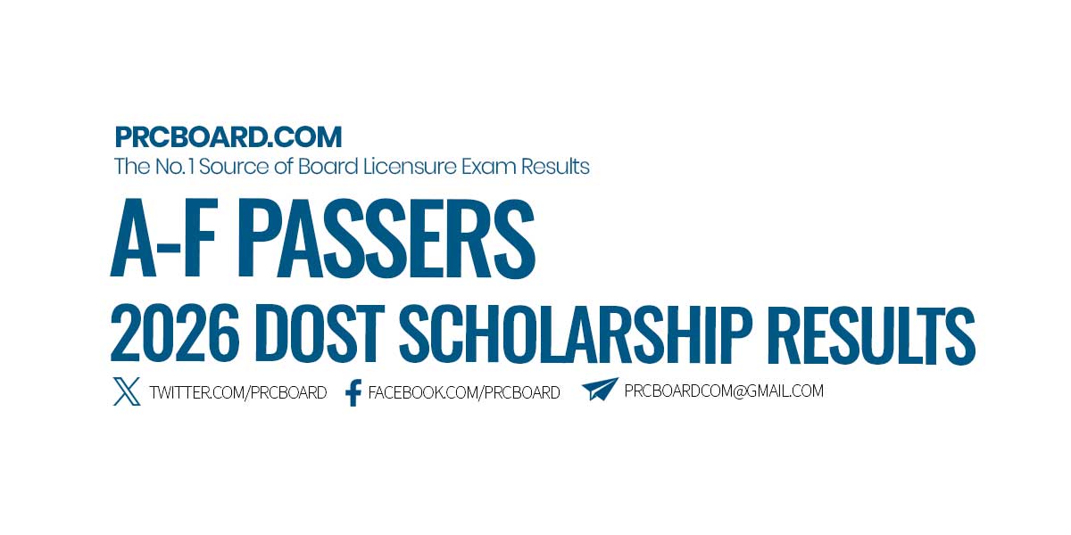 A-F PASSERS: February-March 2026 DOST-SEI Scholarship Results
