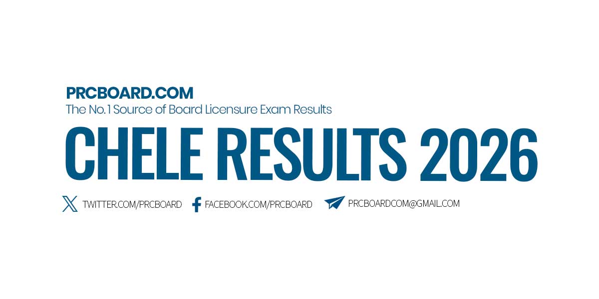 CHELE RESULTS: May 2026 Chemical Engineer Licensure Exam List of Passers