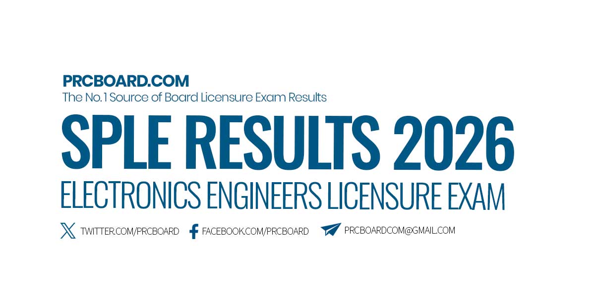RESULTS: May 2026 SPLE for Electronics Engineers, List of Passers, Top 10