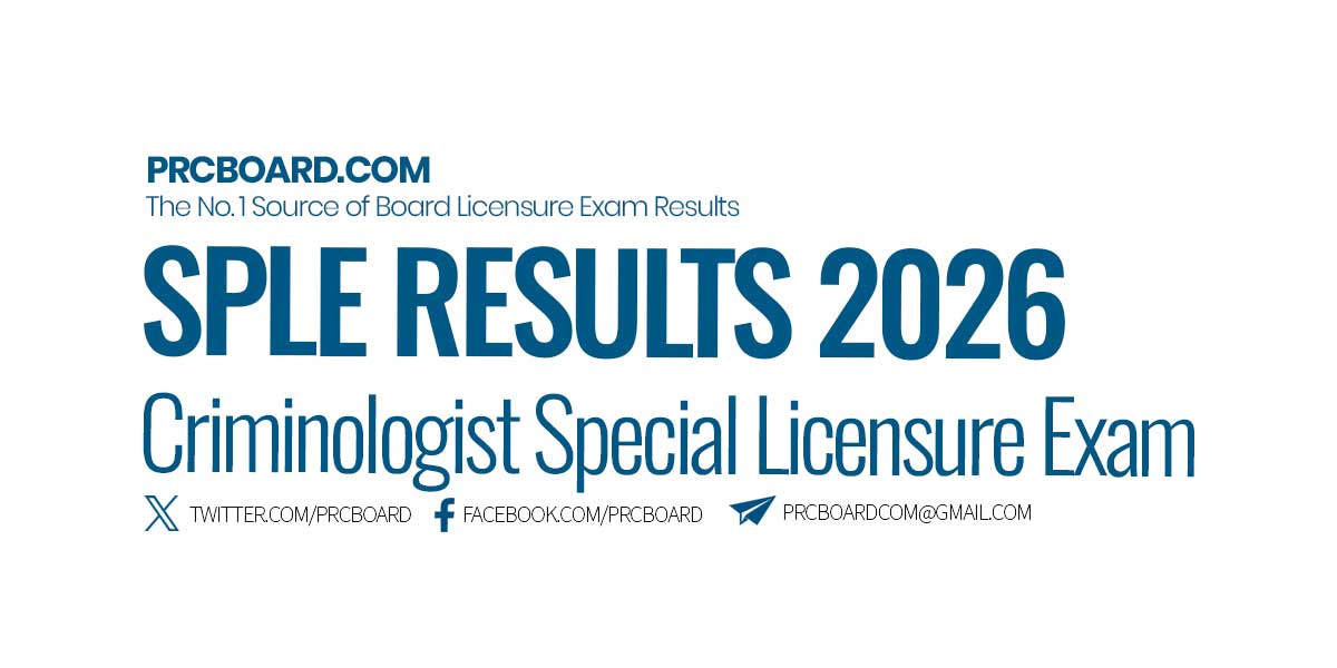 RESULTS: May 2026 SPLE for Criminologists, List of Passers, Top 10